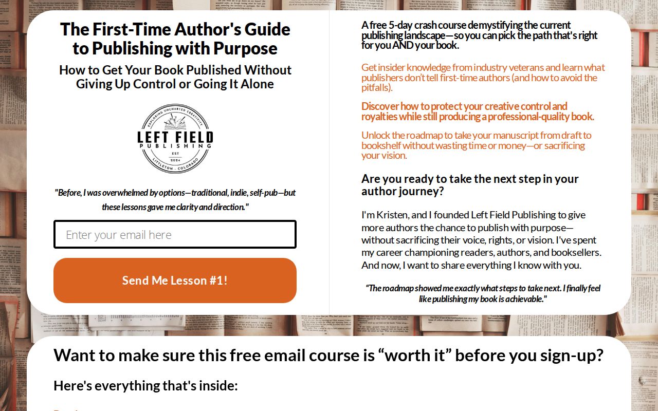 The First-Time Author's Guide to Publishing with Purpose